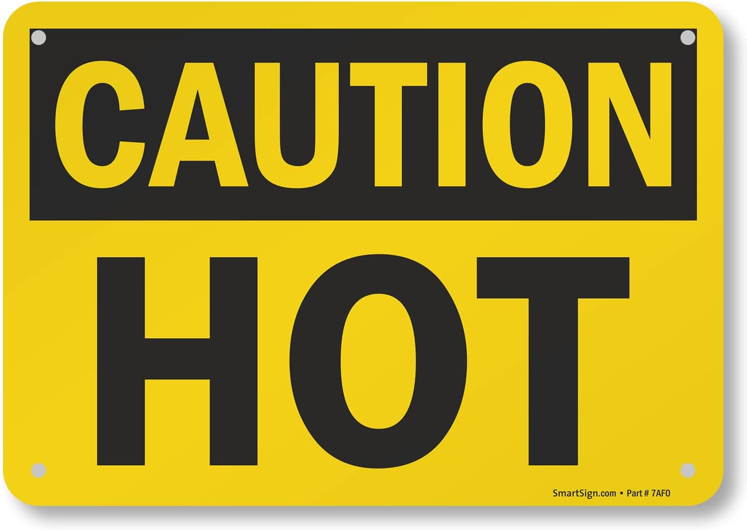 Amazon.com: Yellow Caution HOT Surface Sticker (Warning Safety Safe ...
