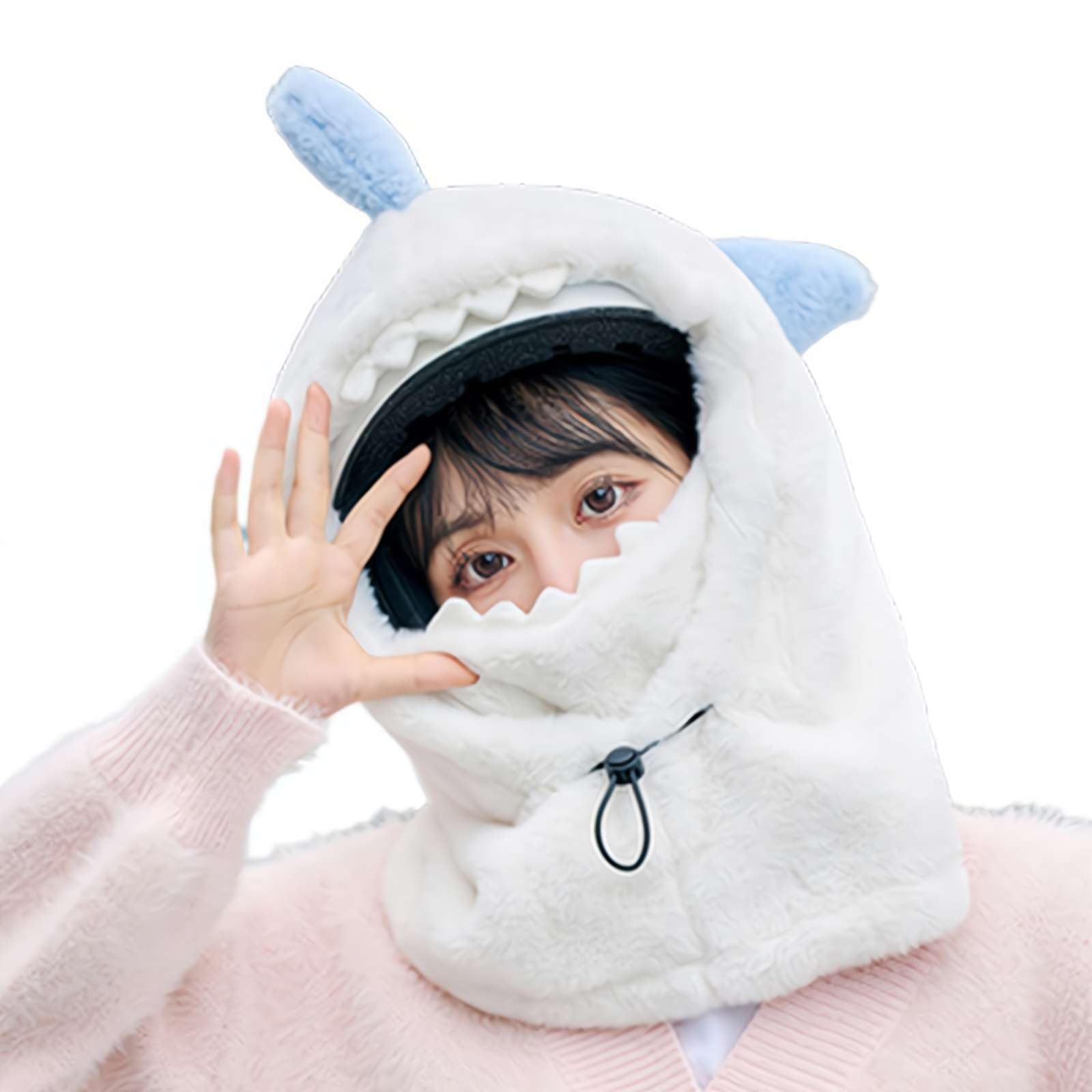Amazon.com: GINTBN Ski Helmet Cover,Cute Shark Hood Ski Mask for Women ...