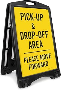 Amazon.com : SmartSign "Pick-Up Drop-Off Area Please Move Forward ...