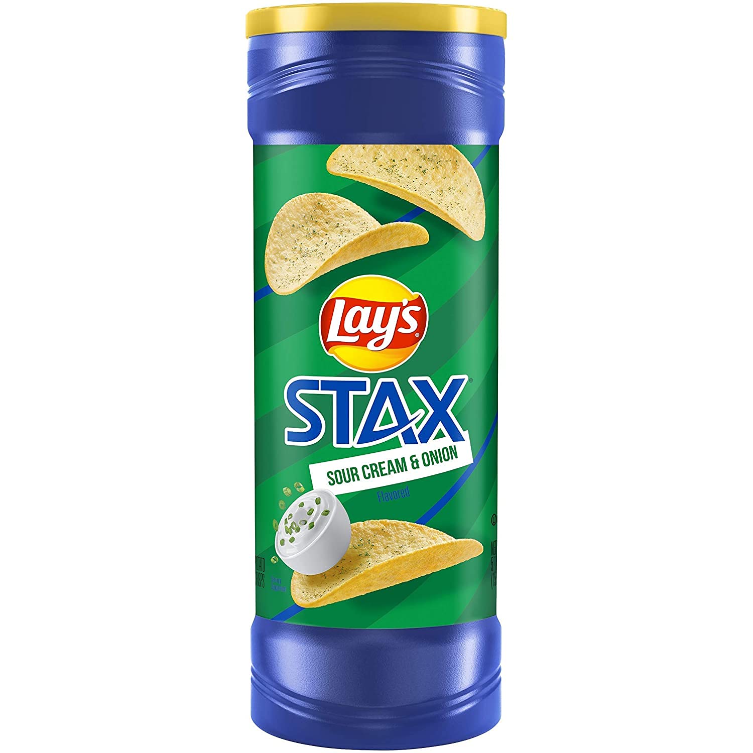 Amazon.com: Lay’s Stax Potato Crisps Chips, Sour Cream & Onion, Gluten Free, 5.5 Oz Canister Pack