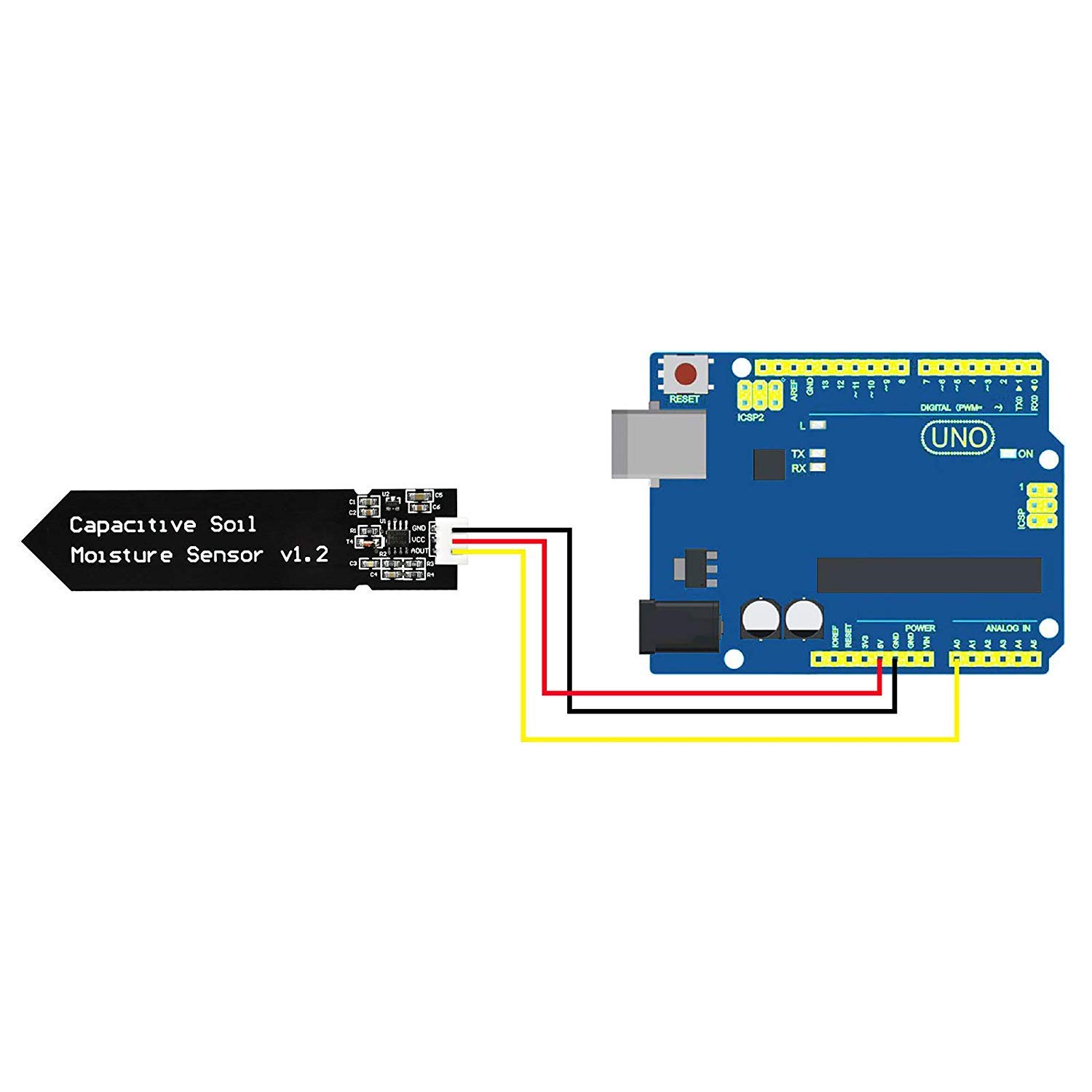Snapklik.com : 5 Pack Capacitive Soil Moisture Sensor Corrosion ...