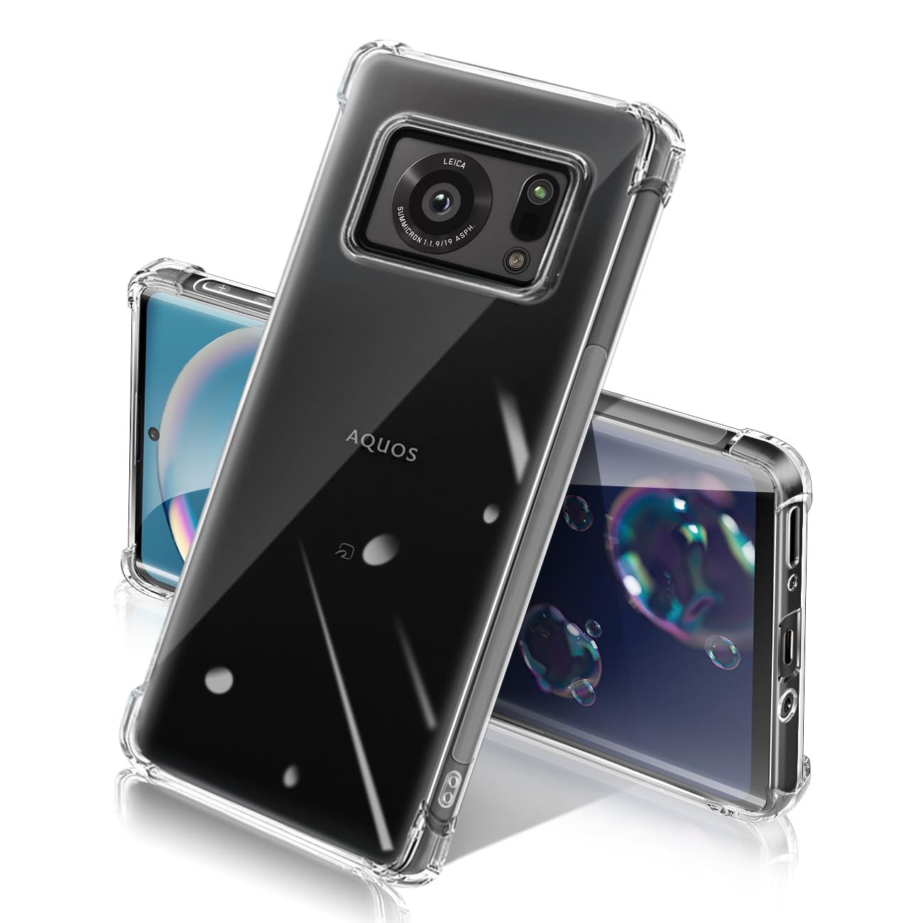 Amazon.co.jp: AQUOS R6 ケース SH-51B クリア 耐衝撃 カバー 衝撃吸収 携帯ケース アクオス R6 ケース 米軍 ...