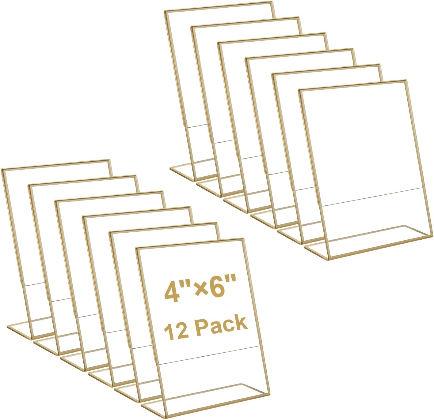 Amazon.com: Wbtran Slanted Back Acrylic Sign Holder 4 x 6, Clear ...