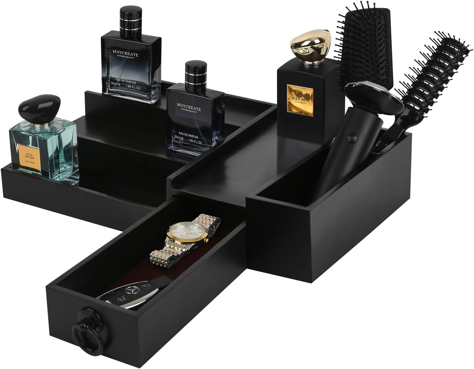 Amazon.com: Cologne Organizer for Men - Wooden Perfume Organizer - 3 ...