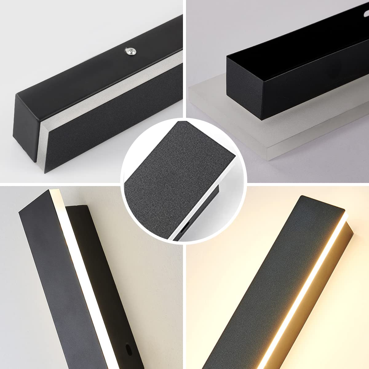 ZTWLEED Long Outdoor Wall Light, Dimmable Wall Light with Remote ...