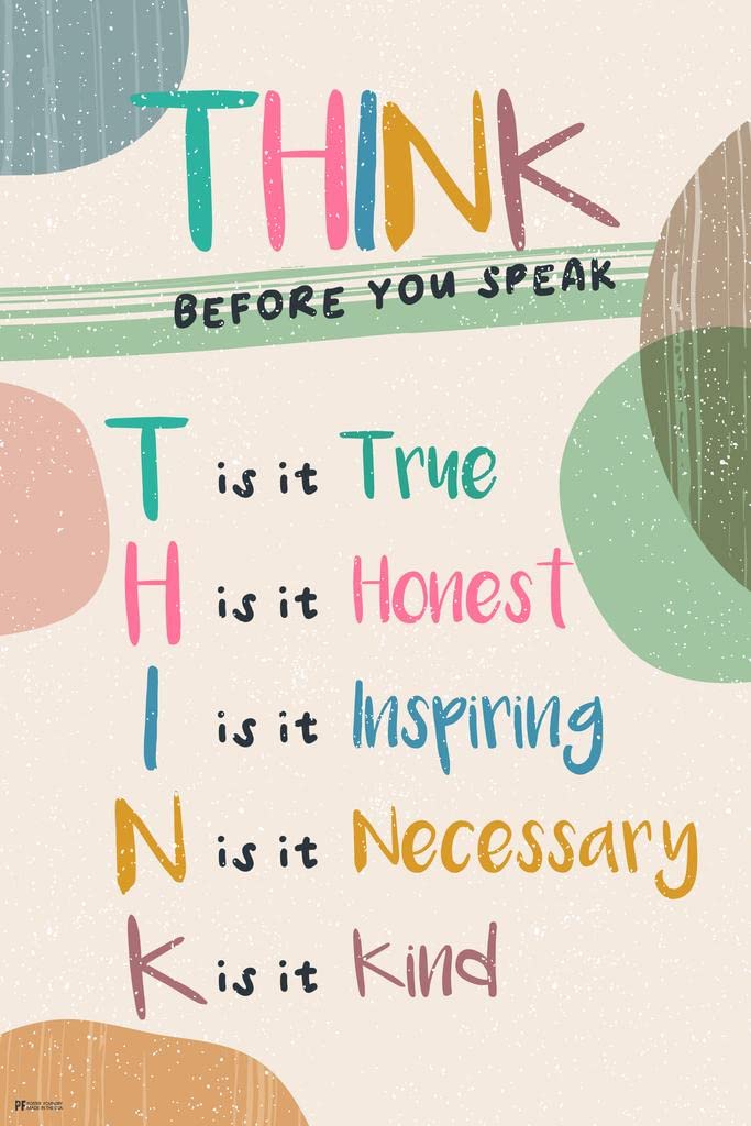 Amazon.com: Think Poster Classroom Boho Decor Cool Wall Art Print ...
