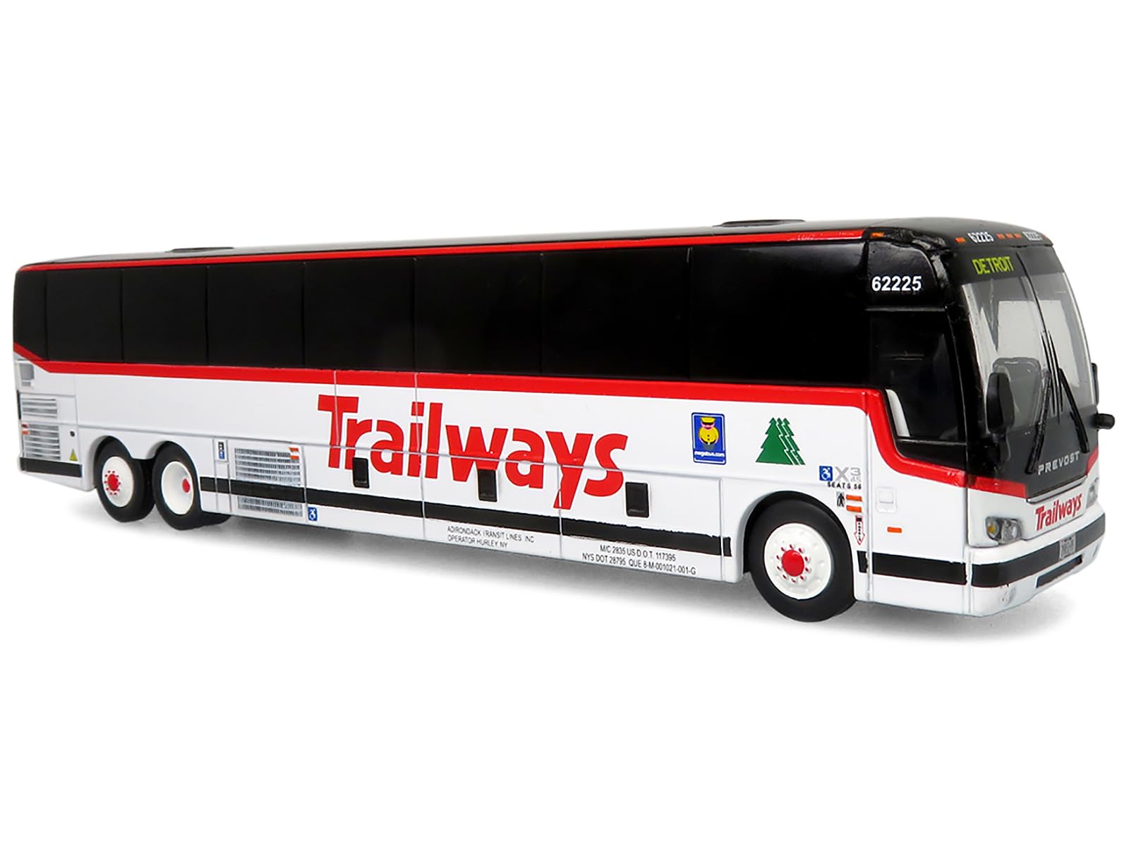 Amazon.com: Prevost X3-45 Coach Bus Trailways - Adirondack Transit ...