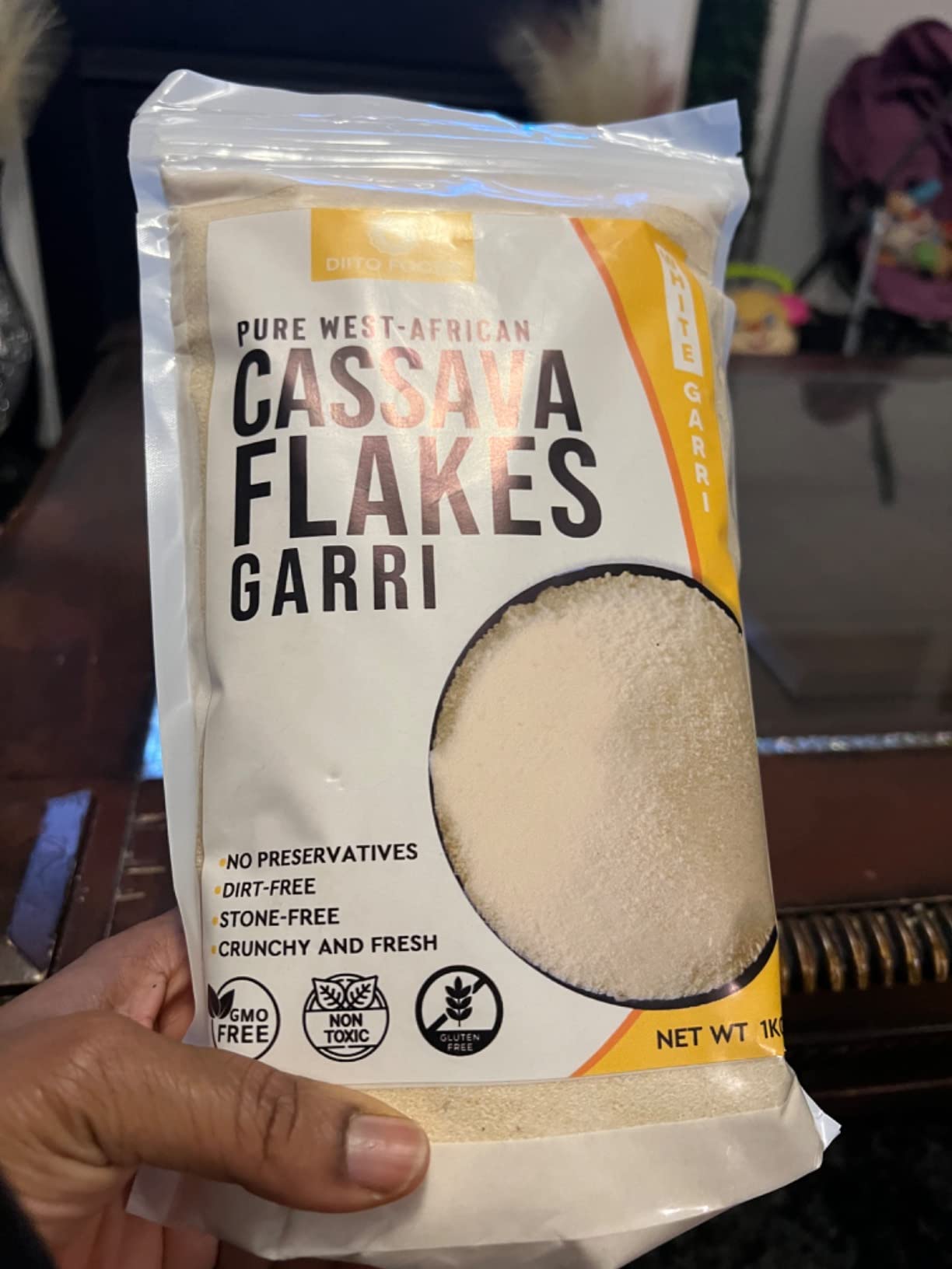 Amazon.com: Diito 100% Natural Ijebu Garri |West African White Garri ...