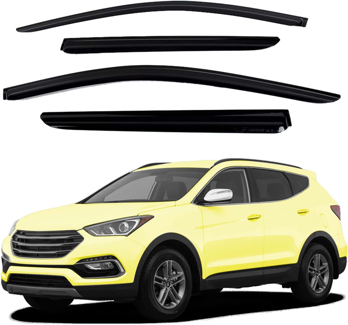 Amazon.com: Safe Smoke Window Visor Sun Rain Vent Guard 4 Pcs Set for ...