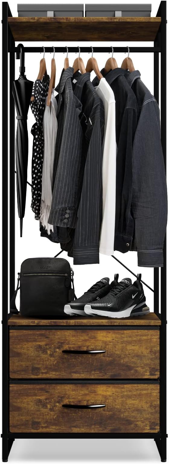 Amazon.com: Sorbus Clothing Rack with Drawers - Clothes Stand Dresser ...