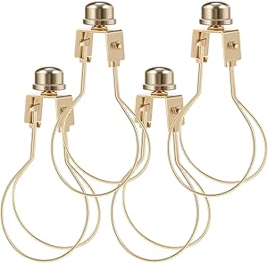 4Pcs Round Lamp Shade Light Bulb Clip Adapter, Lampshade Holder Clip on ...