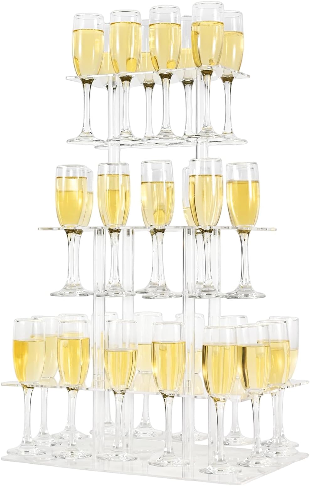 Amazon.com: Tableclothsfactory 3-Tier Round Clear 21" Acrylic Champagne ...