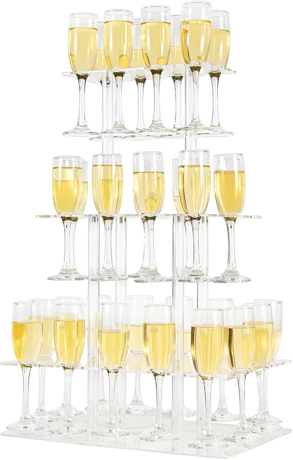 Amazon.com: Laumffon Champagne Tower, Rectangle Acrylic Champagne ...