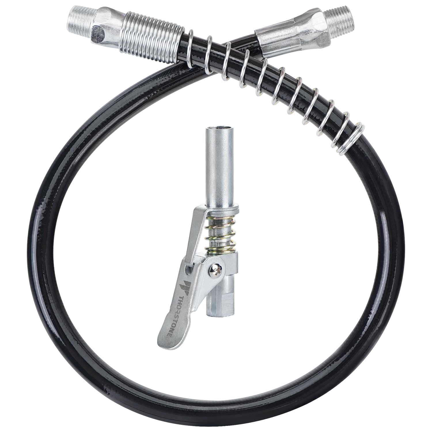 Snapklik.com : 18 Inch Spring Flex Hose & Lock Coupler Set For Grease ...