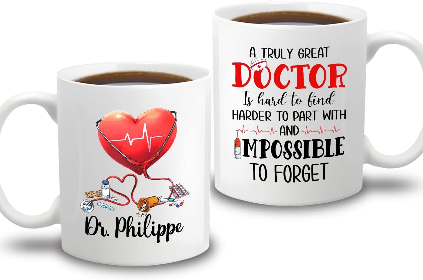 Amazon.com: Personalized Name Coffee Mug Gifts For Doctor Retirement, A ...