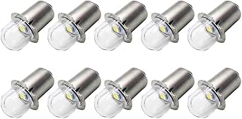 Ruiandsion Upgrade LED Flashlight Bulb 18V P13.5S Base Socket White LED ...
