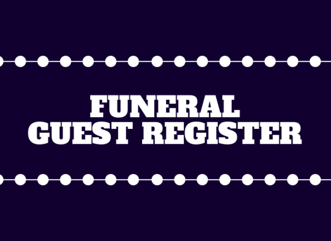 Funeral Guest Register: Guest Book for Memorial. Condolences and ...