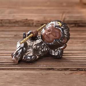 Amazon.com: CHBDJY Baby Monkey King Statue, Sleeping Sun Wukong Figure ...