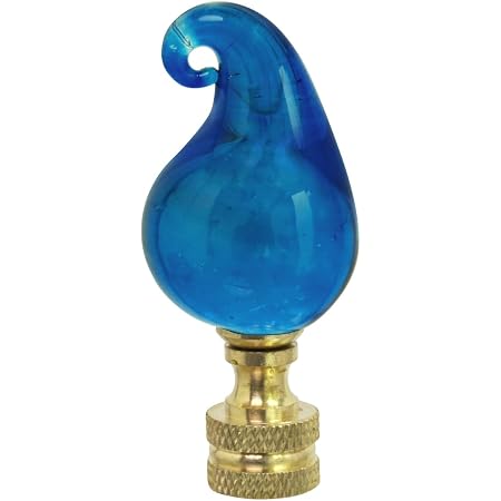 Aspen Creative 24015 Yellow Glass Ball Lamp Finial in Solid Brass ...