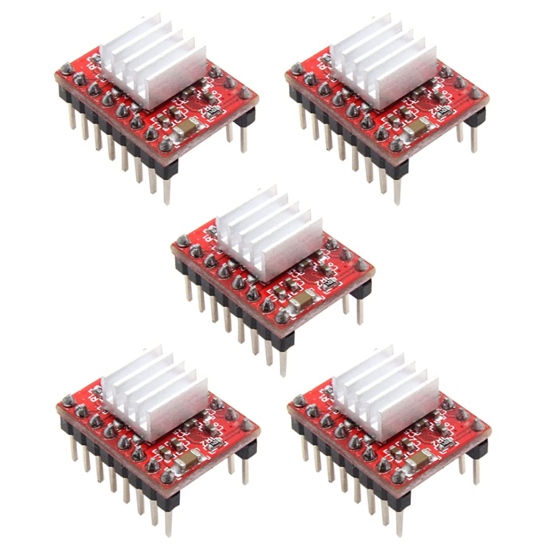 A4988 Stepper Motor Diver Module Red Compatible Stepstick With Heat ...