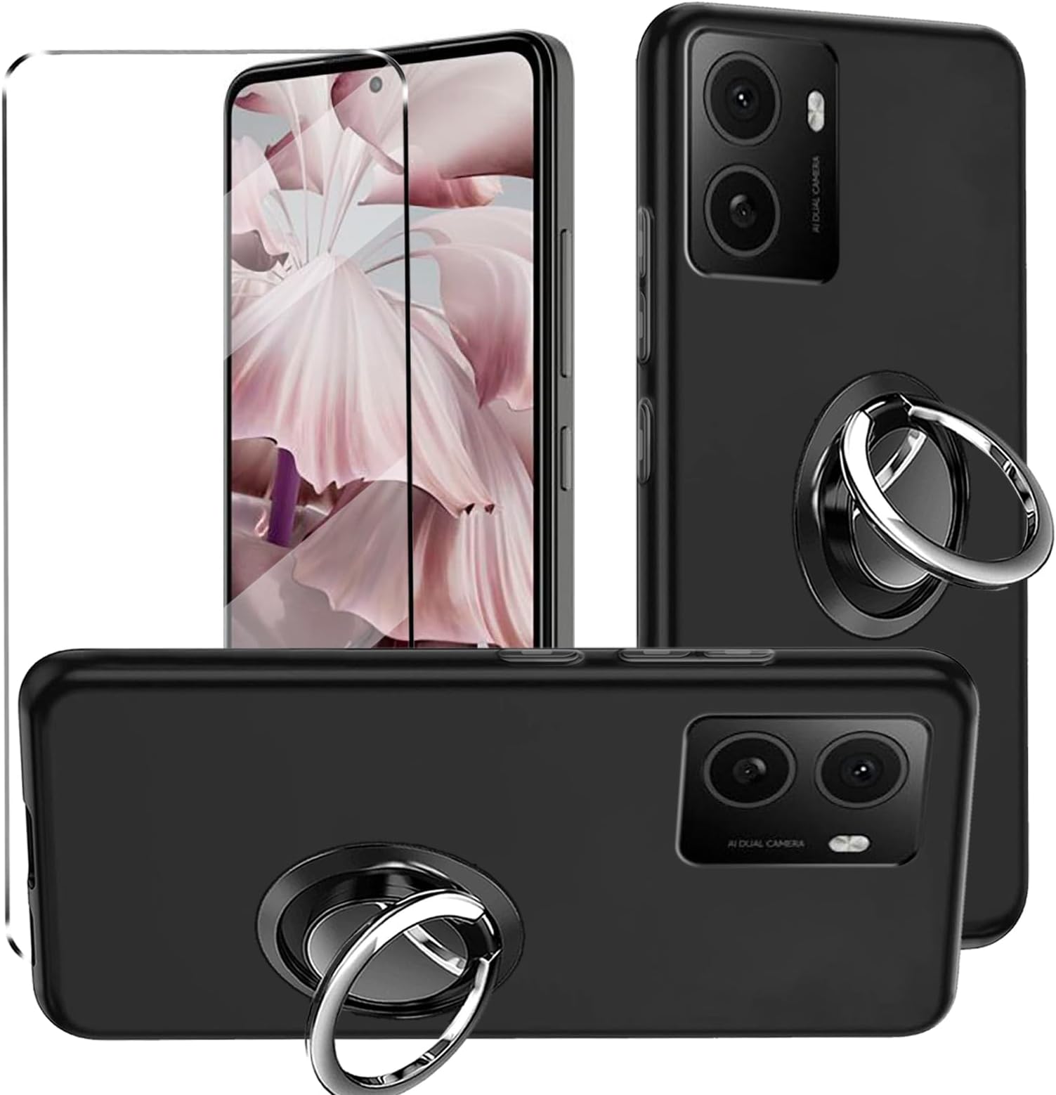 3-in-1 Case + Phone holder Ring For HMD Pulse Plus/ HMD Pulse Pro / HMD ...