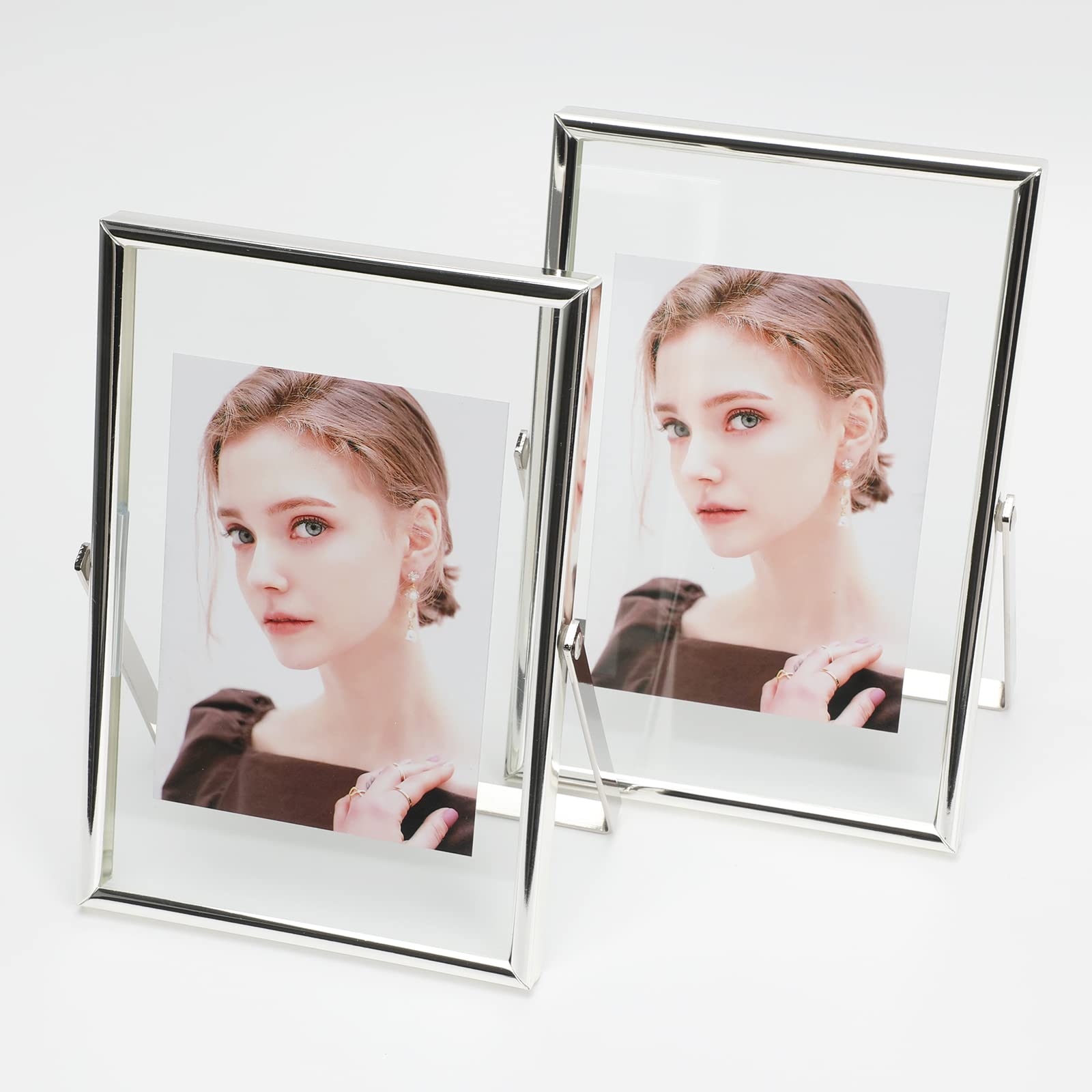 Amazon.com - AhaGo Silver Floating Frame (4"x6", Vertical), 2 Set, For ...