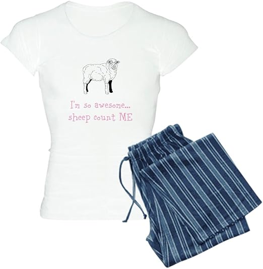 CafePress Women's Light Sheep Pajamas Women's PJs : Amazon.co.uk: Fashion