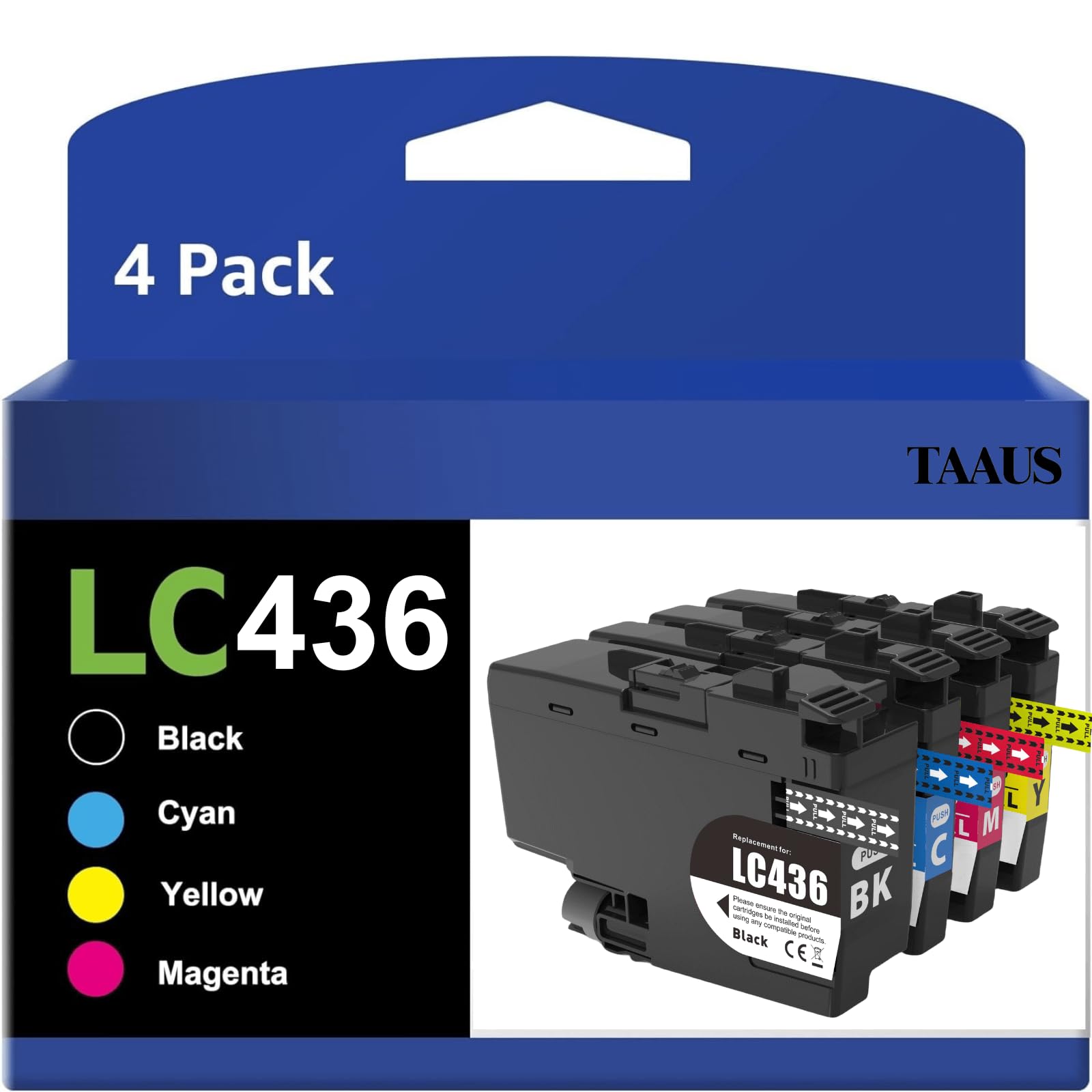 TAAUS Compatible Brother LC-436 LC436 Ink Cartridge for MFCJ4340DW ...