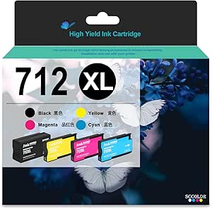 Amazon.com: SPLENDIDCOLOR 712 Ink Remanufactured 712XL Ink Cartridges Replacement for DesignJet ...