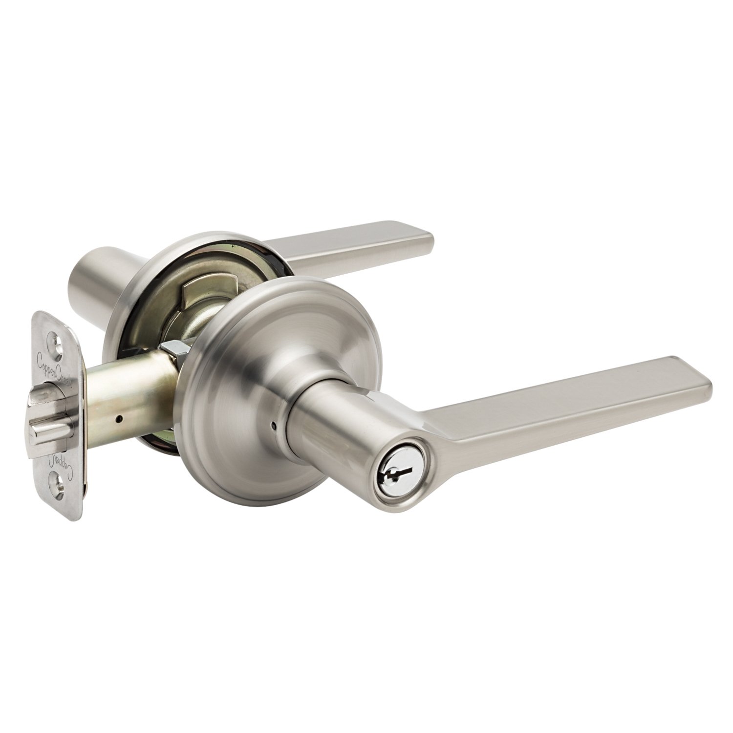 Copper Creek ZL2240SS Contemporary Keyed Entry Zane Non-Handed Lever ...