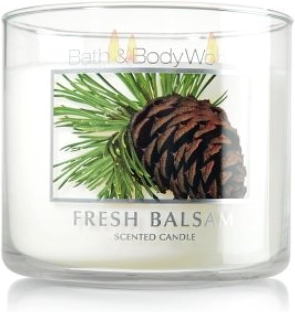 Amazon.com : Bath & Body Works Slatkin & Co. Fresh Balsam 3-wick Candle ...