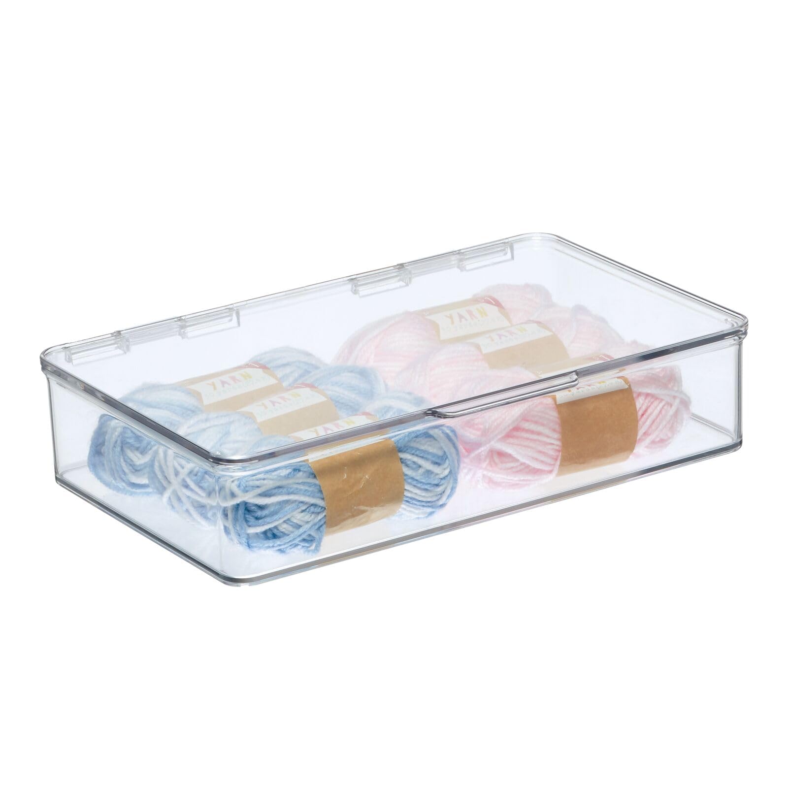 Amazon.com: mDesign Shallow Plastic Craft Stackable Storage Organizer w ...