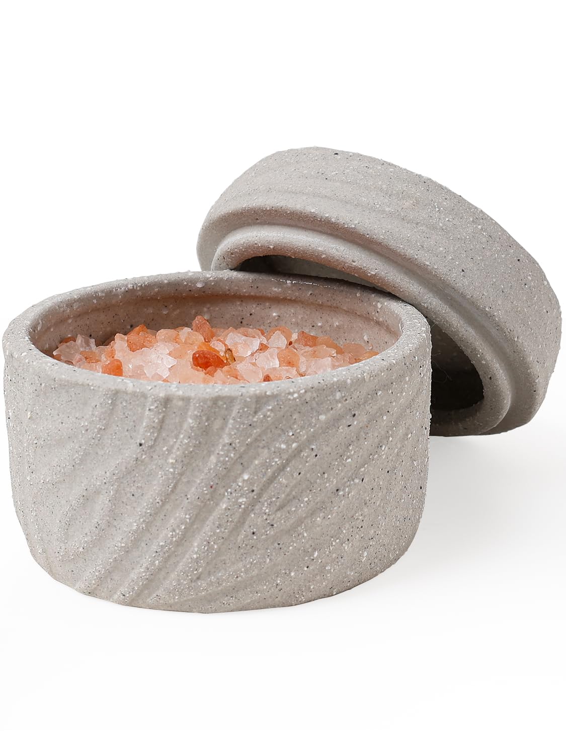 Amazon.com: Avidanza Salt Cellar with Lid for Countertop, 6.8 oz ...