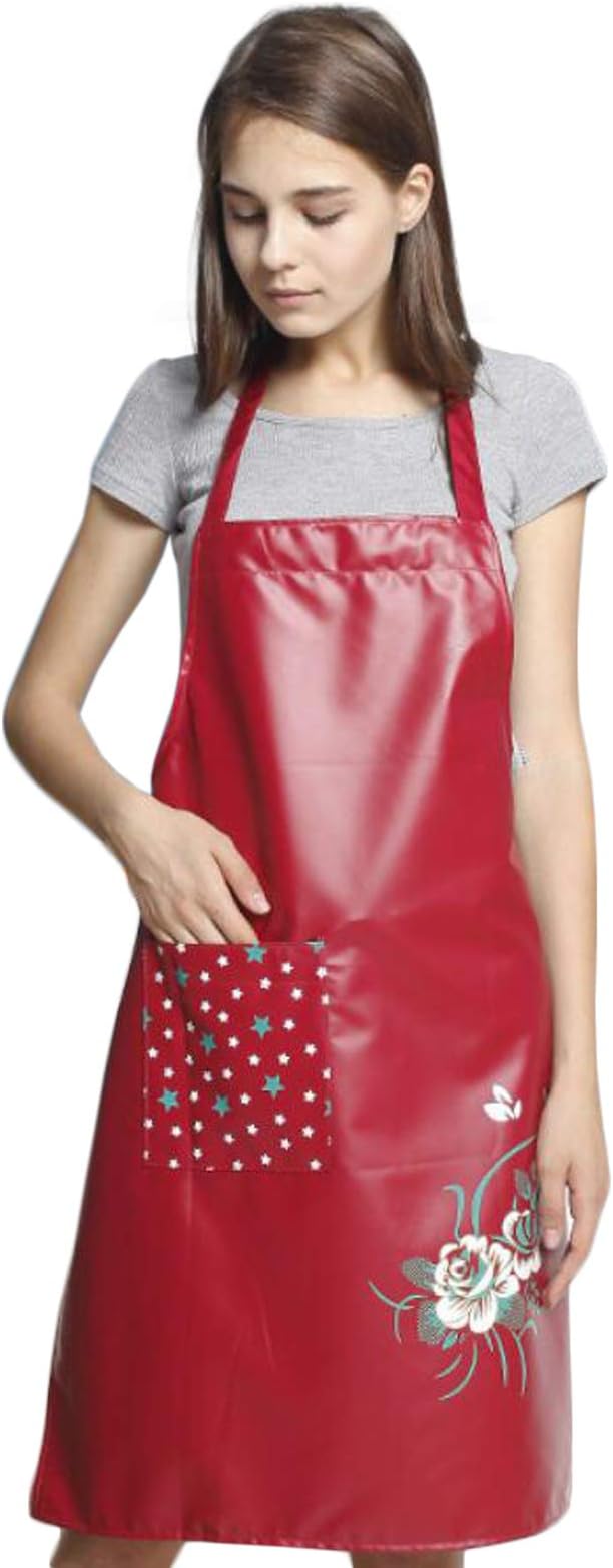 Amazon.com: ASPMIZ Floral Apron for Adults, Waterproof Women Apron with ...