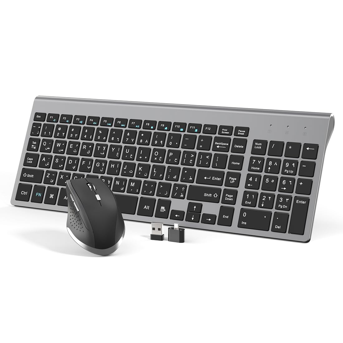 CREATMOR Wireless Keyboard and Mouse Combo Slim Wireless Keyboard with ...