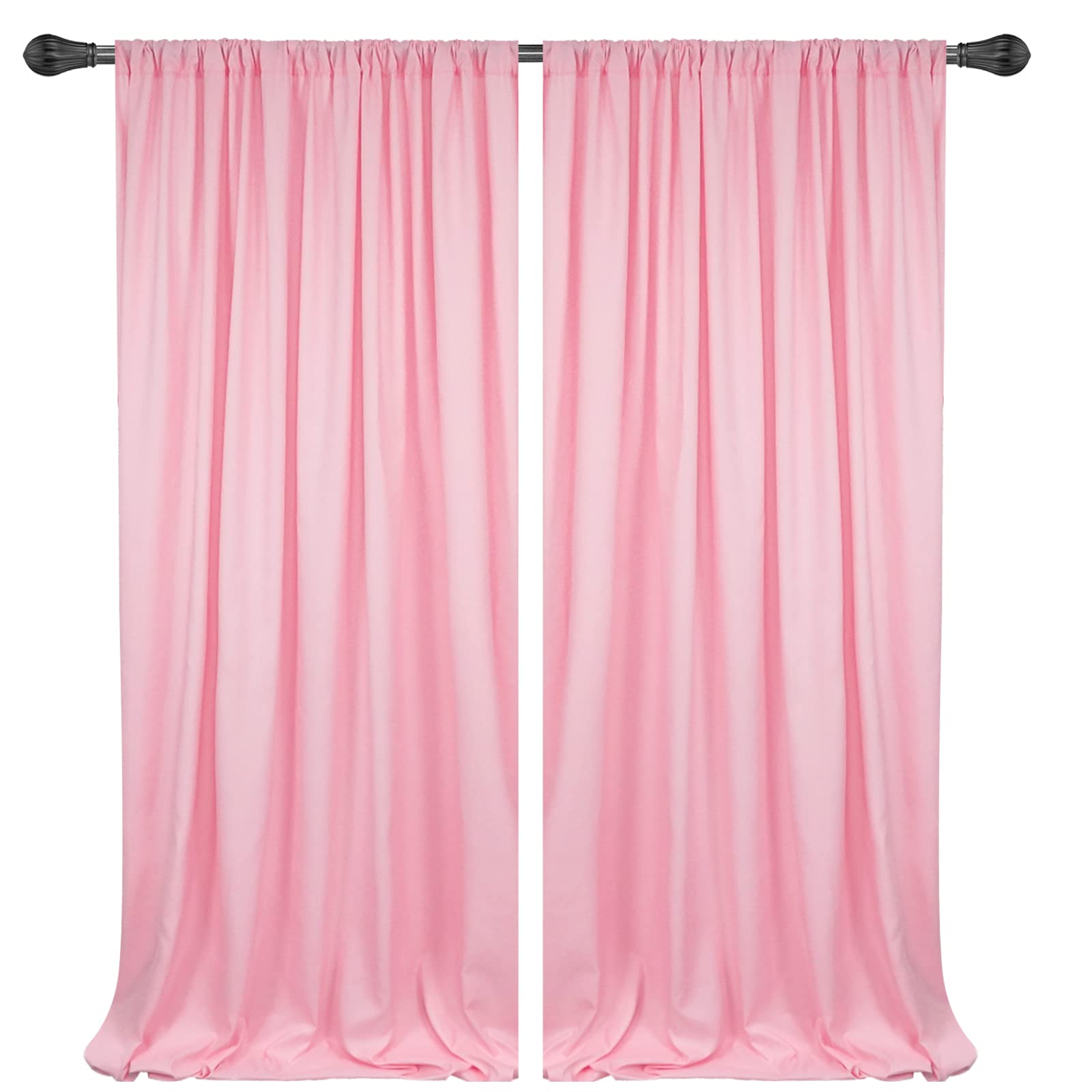 Amazon.com : 10x10FT Pink Backdrop Curtains for Parties - Pink Wedding ...