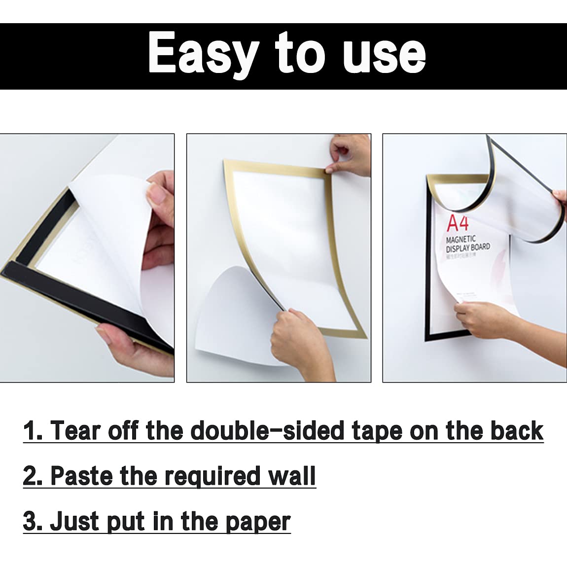 Self Adhesive Magnetic Display Frame 8x11 5 Inch Magnetic Sign ...