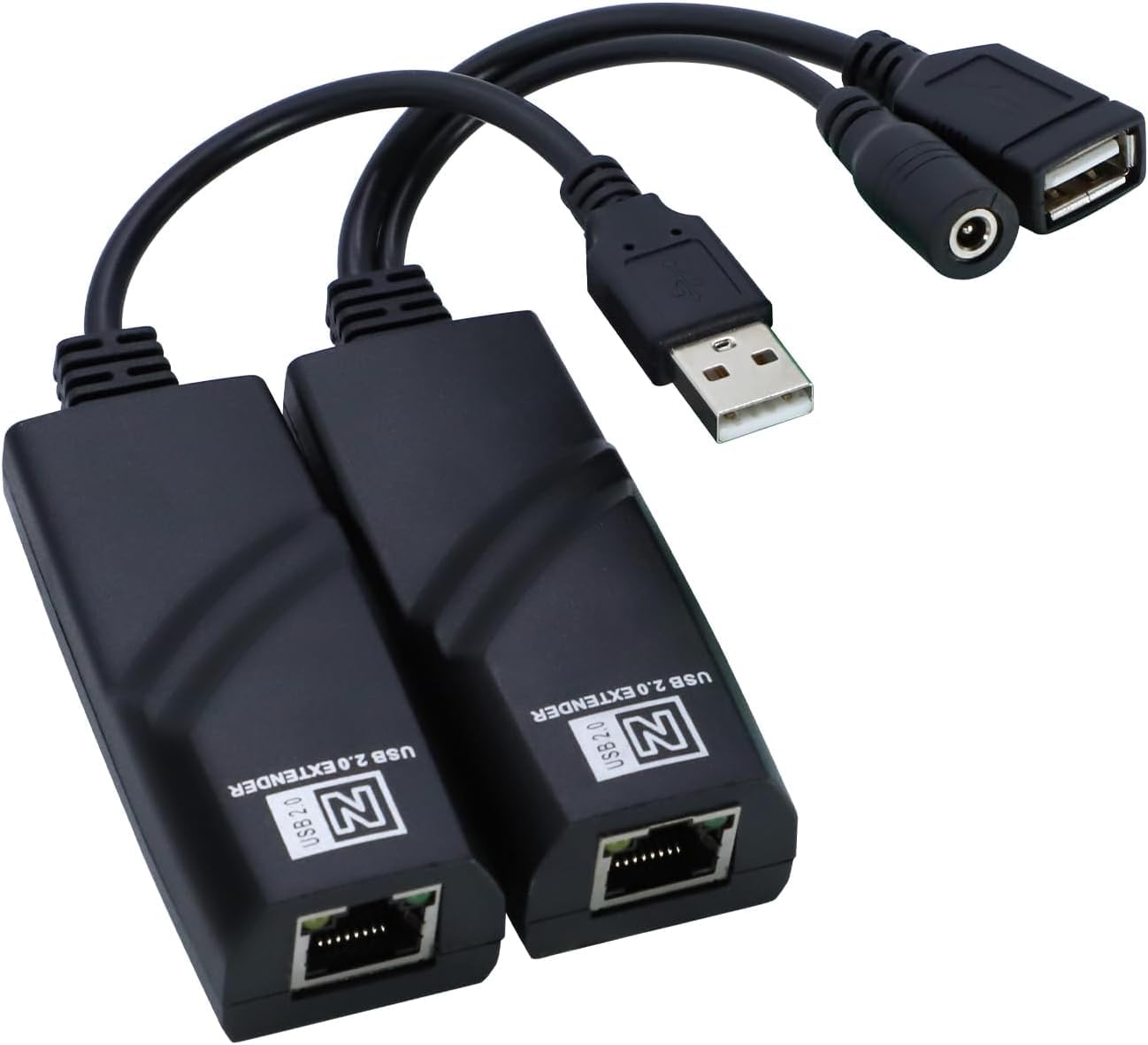 Amazon.com: Allaboutadapters High Speed USB 2.0 Over Cat5 Cat6 Extender ...