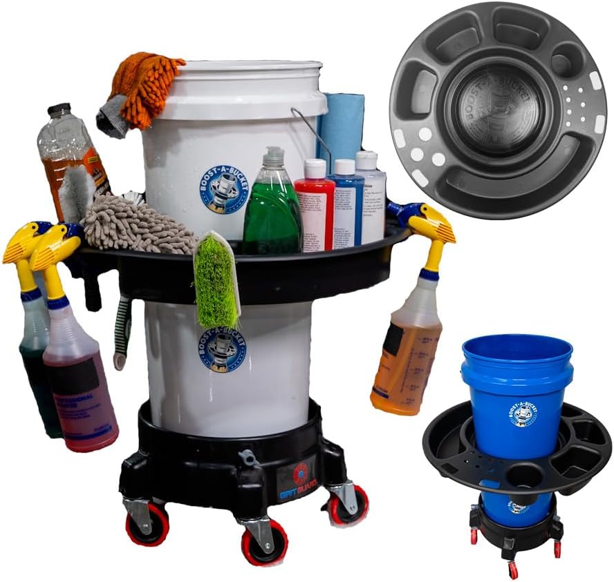 Amazon.com: Boost-A-Bucket 5 Gallon Car Wash Bucket Organizer Car ...
