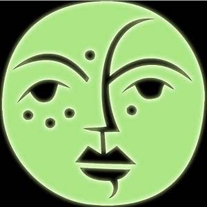 Amazon.com: Female Moon Face Decal Sticker (glow in the dark, 8 inch ...