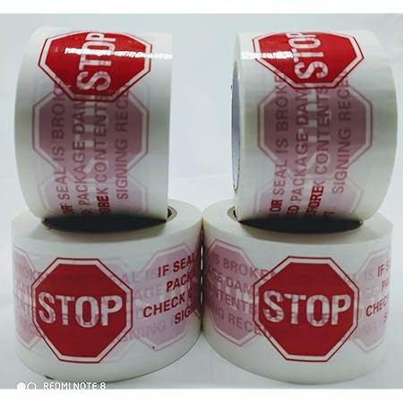 Amazon.com : Prinko 6 Rolls Stop Sign Sealing Tape - 2 Inch x 110 Yards ...