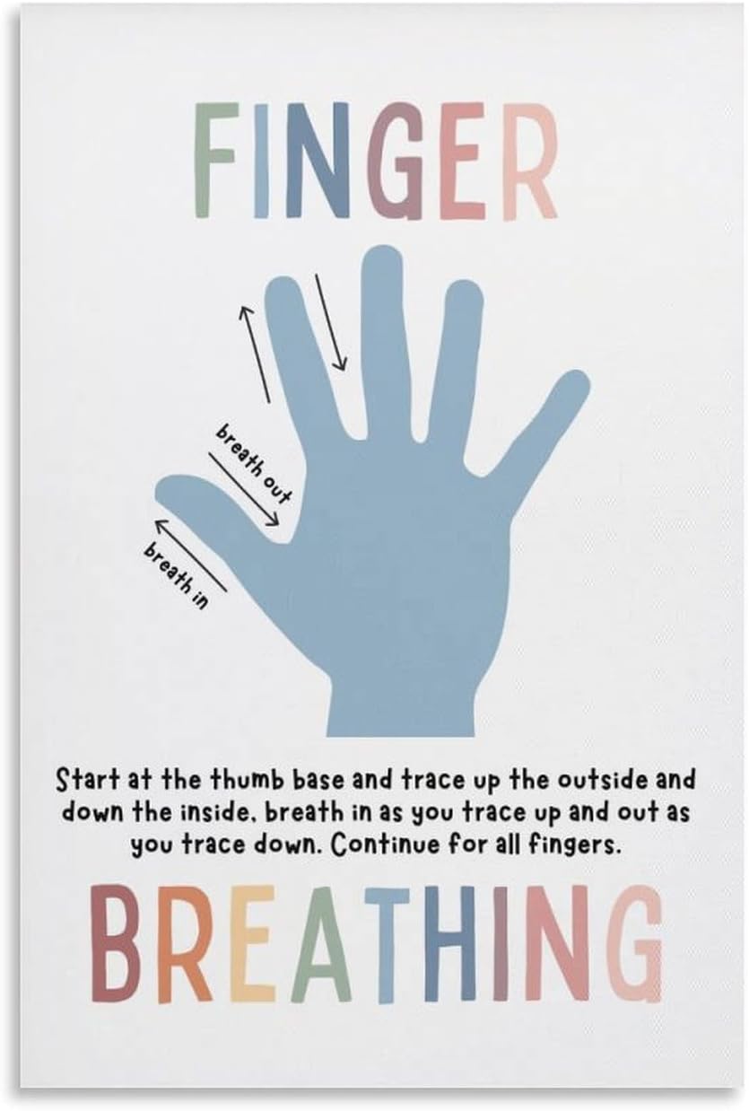 Amazon.com: LohxA 5 Finger Tracing Breathing Exercise, Calming ...