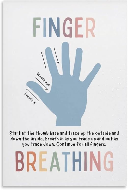 Amazon.com: LohxA 5 Finger Tracing Breathing Exercise, Calming ...