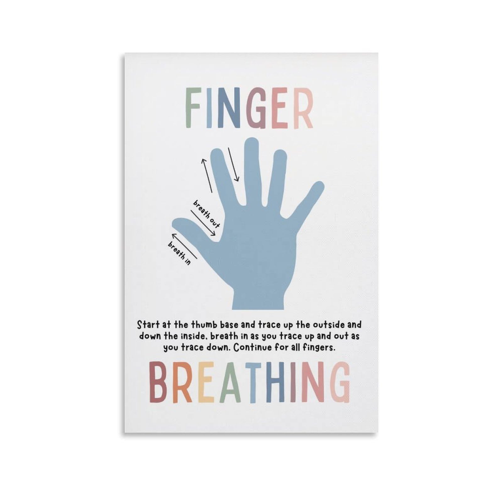 Amazon.com: LohxA 5 Finger Tracing Breathing Exercise, Calming ...