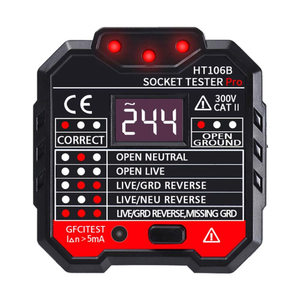 Buy Electric Socket Tester 200~230V Automatic Electric Power Circuit ...