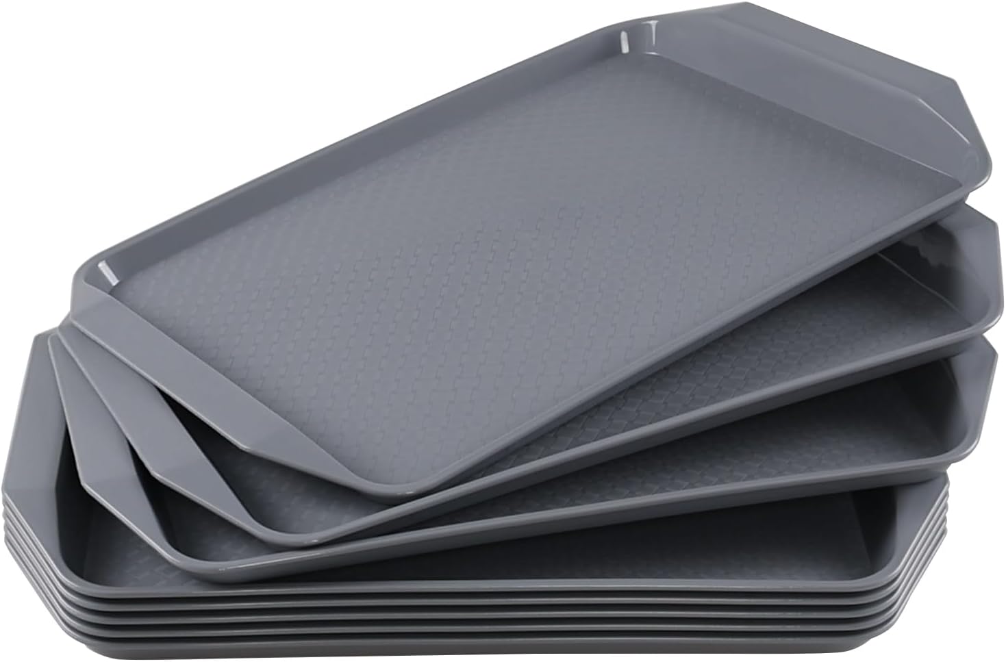 Saedy 4 Pack Large Plastic Serving Tray, Restaurant Fast Food Tray ...