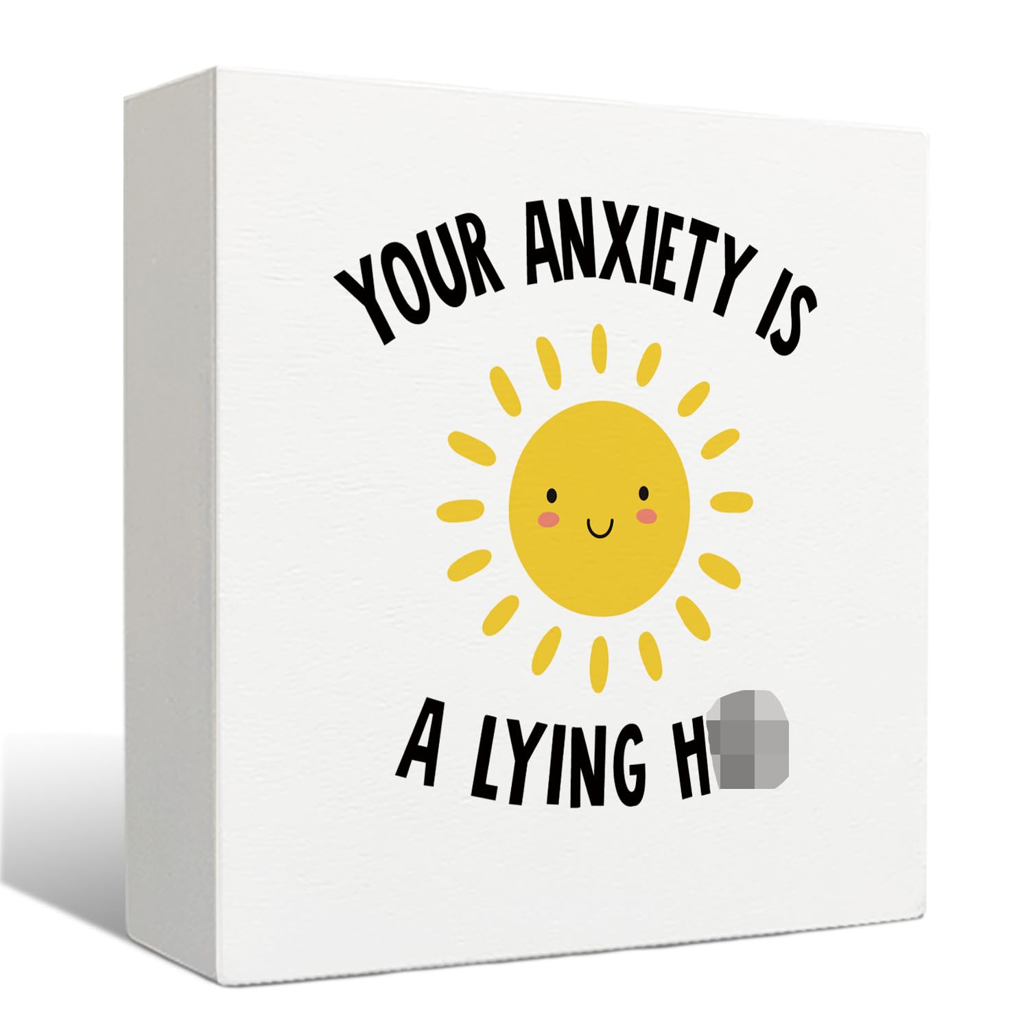 Amazon.com: grapehiker You Anxiety is a Lying Ho Funny Desk Signs ...