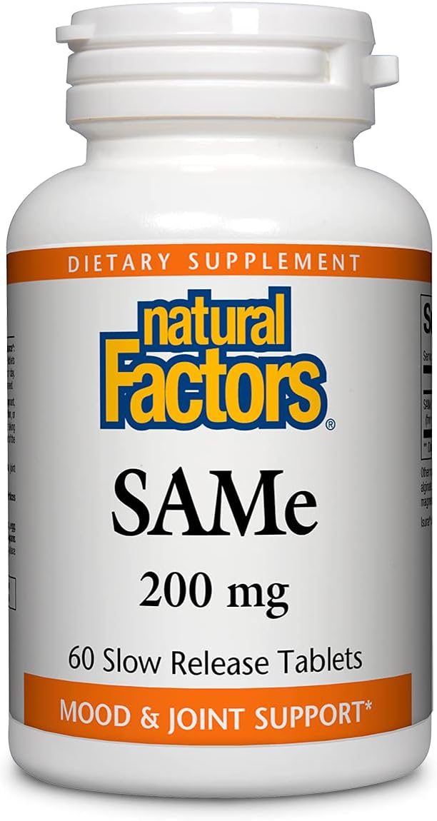 Natural Factors - SAMe 200mg, 60 Tablets : Amazon.ca: Health & Personal ...