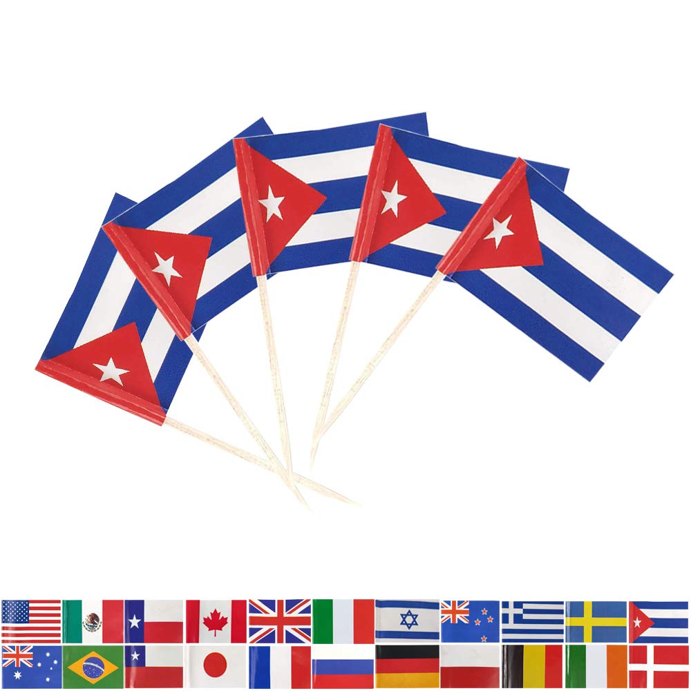Snapklik.com : Country Cuban Toothpick Flag, Cuba Flags, 100 Pcs ...