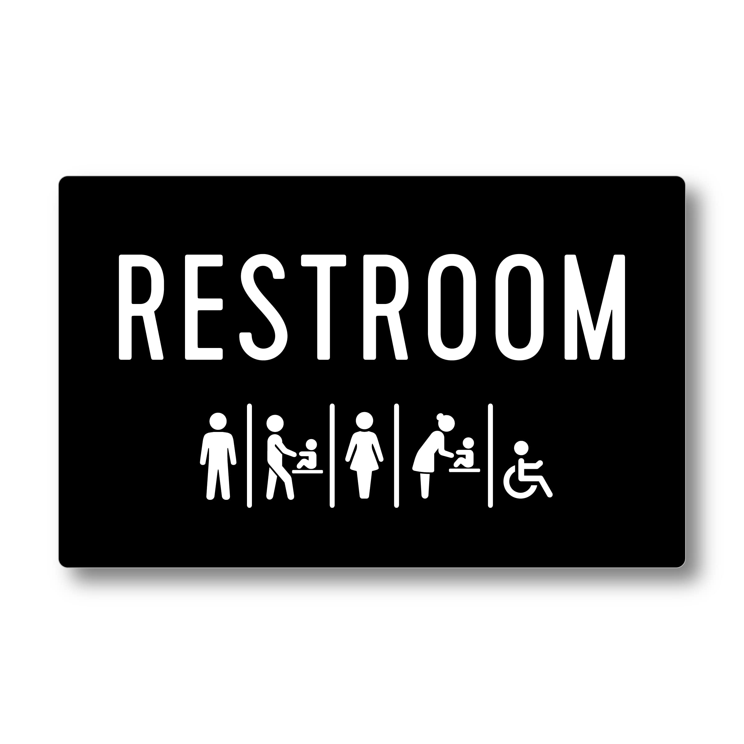 Amazon.com : All Gender Restroom Sign with Man Changing Table Icon ...